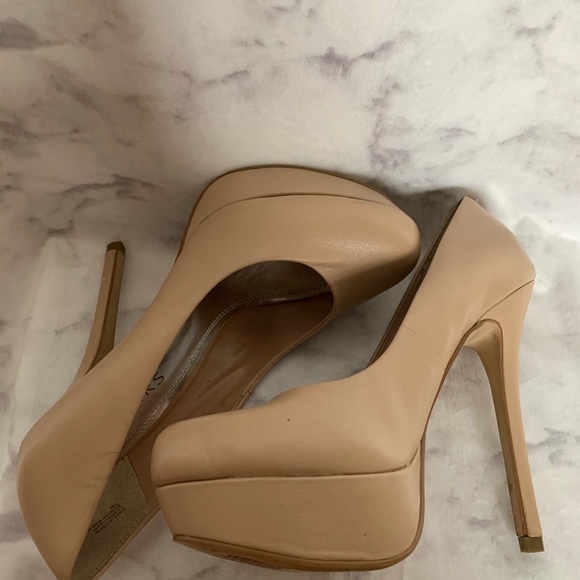 Bakers | Shoes | Bakers Nude Beige Platform Pumps Heels | Poshmark